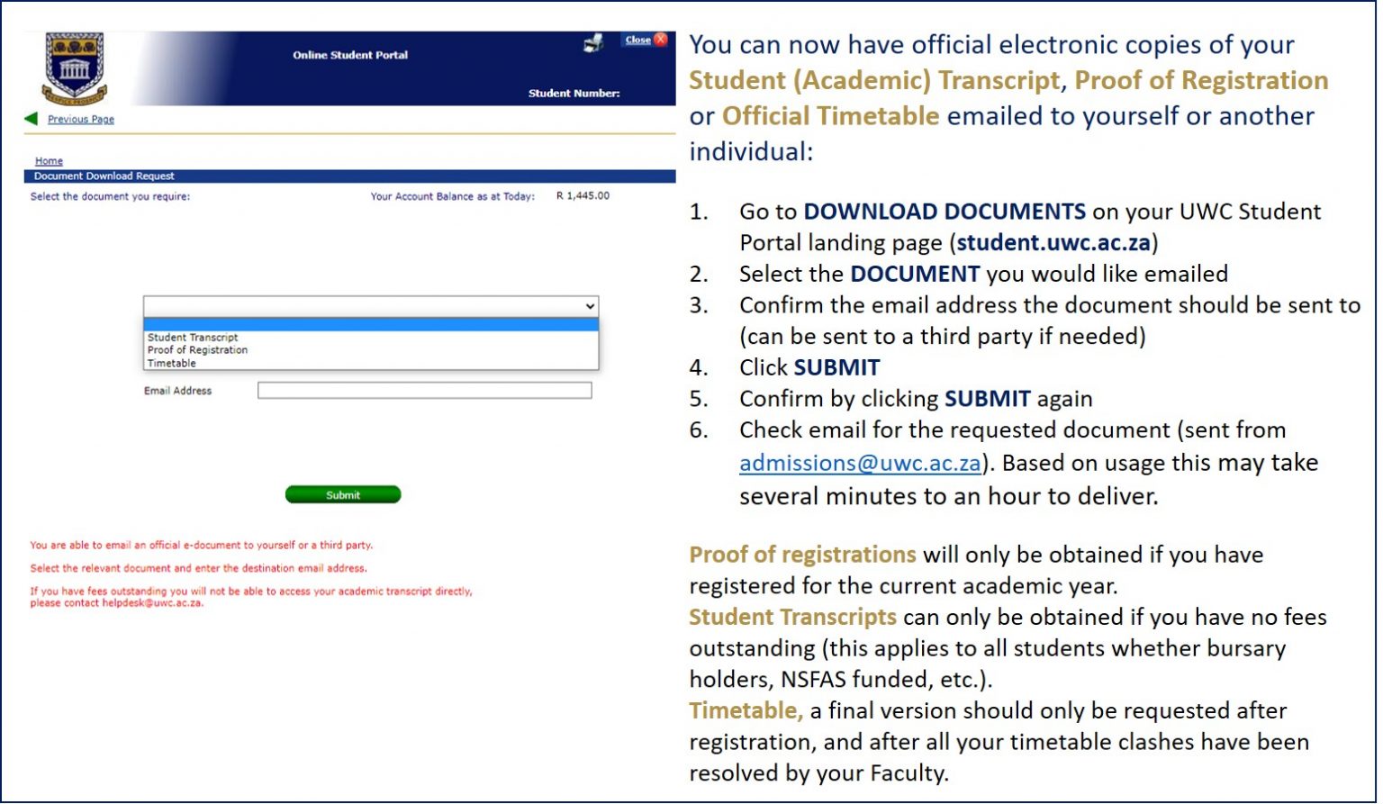 University of the Western Cape (UWC) Online Registration 2025 - South ...