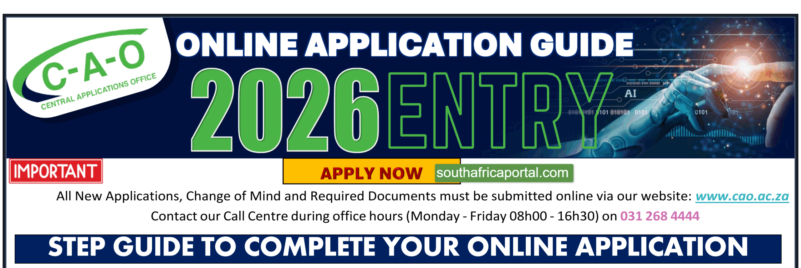How to Apply Online at Central Applications Office (CAO) 2026 - South ...