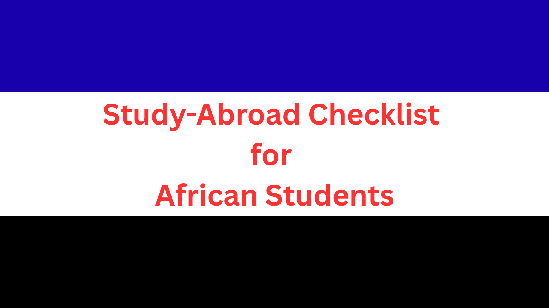 Study-Abroad Checklist for African Students (2026 Edition) - South ...