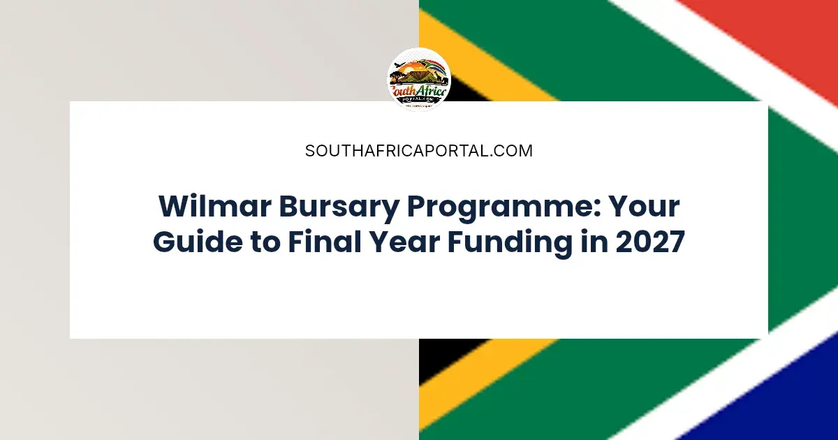Wilmar Bursary Programme: Your Guide to Final Year Funding in 2027 ...